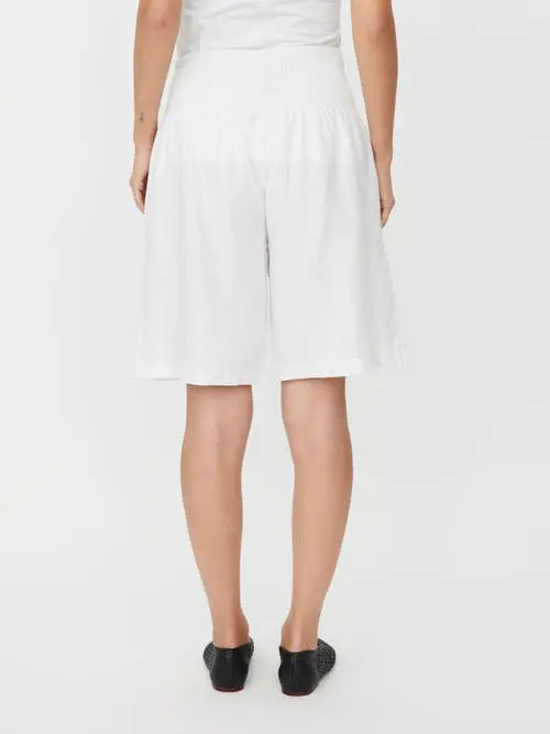 MASAI COPENHAGEN Mapinja Smock Waist Linen Shorts - White