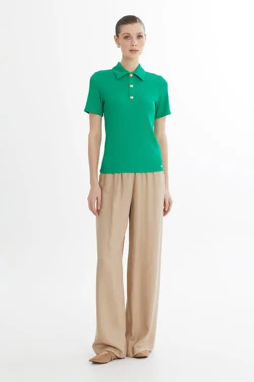 GIZIA Snap-closure Blouse