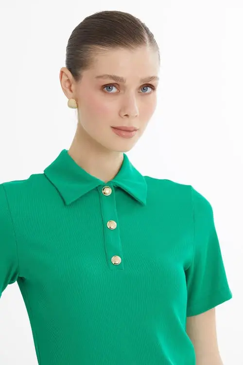 GIZIA Snap-closure Blouse