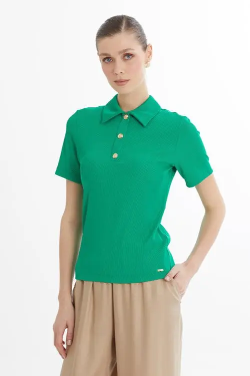 GIZIA Snap-closure Blouse