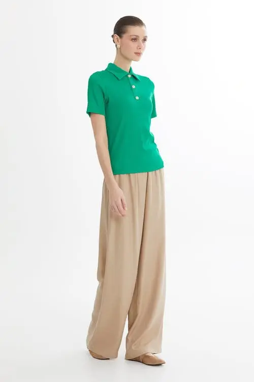 GIZIA Snap-closure Blouse