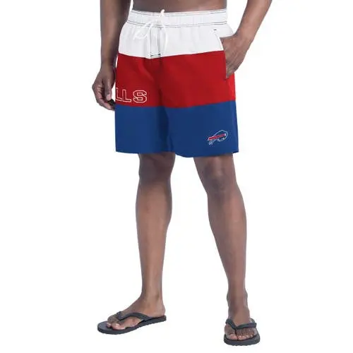 G-III SPORTS BY CARL BANKS Red Buffalo Bills Sunrise Volley Swim Shorts - Royal