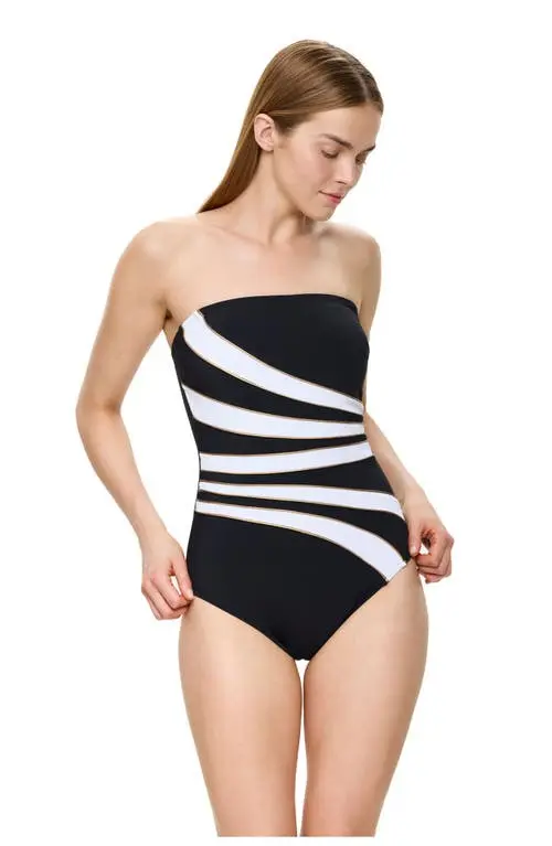 GOTTEX Luxe Allure Bandeau One Piece Swimsuit