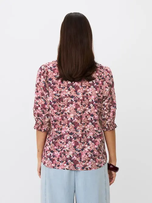 MASAI COPENHAGEN Mabrenitha Floral Mandarin Collar Blouse