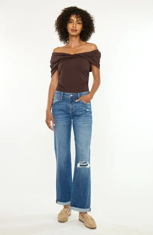 KANCAN Bianca Essentials Mid Rise True Straight Jeans