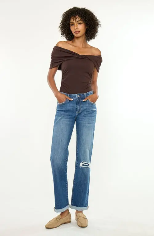 KANCAN Bianca Essentials Mid Rise True Straight Jeans