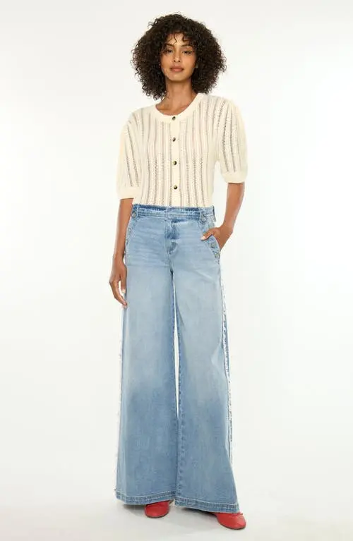 KANCAN Kennedy High Rise Super Wide Jeans - Light Wash