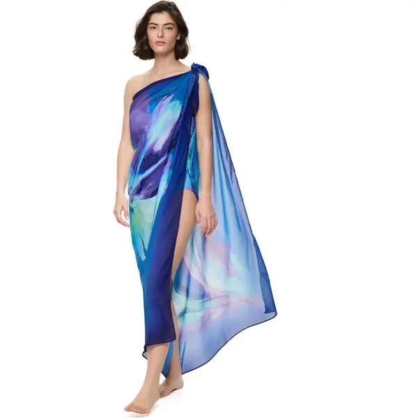 GOTTEX Floral Rhythm Pareo - Blue-multi
