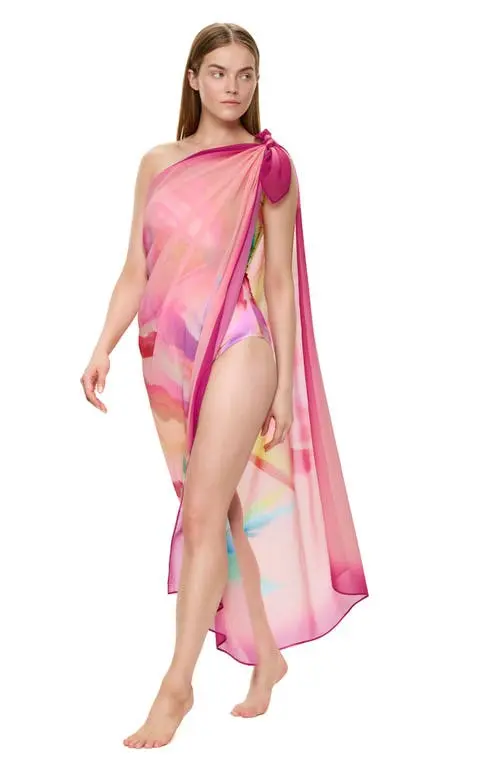 GOTTEX Floral Rhythm Pareo - Pink-multi