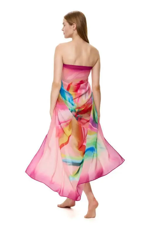 GOTTEX Floral Rhythm Pareo - Pink-multi