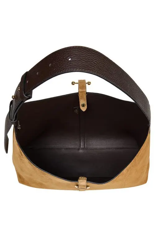 Strathberry Maxi Kite Hobo Bag - Toffee/espresso