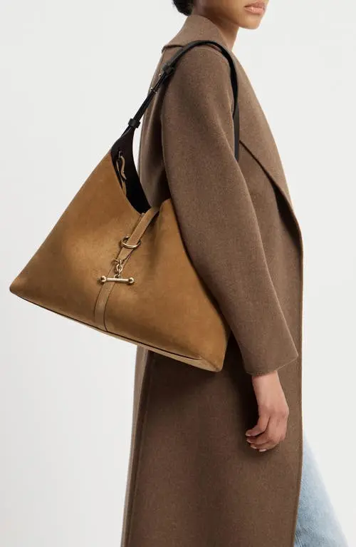 Strathberry Maxi Kite Hobo Bag - Toffee/espresso