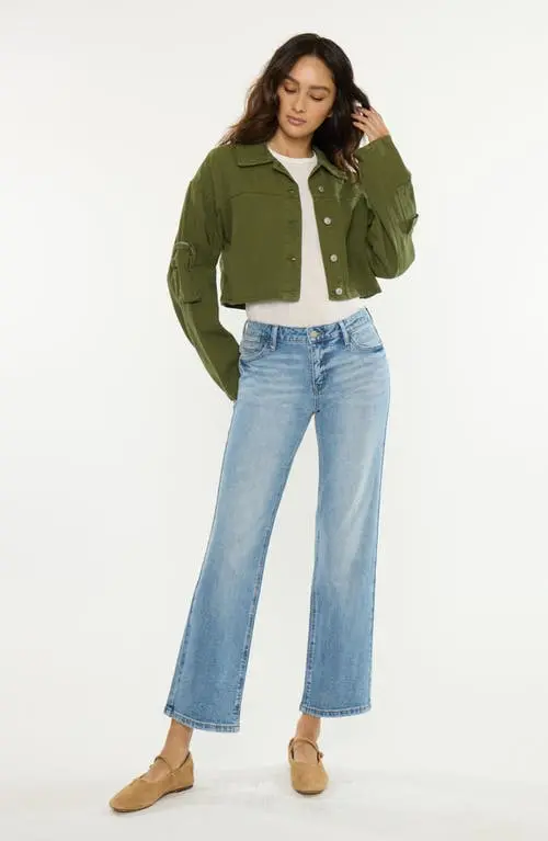 KANCAN Matilda Essentials Mid Rise True Straight Jeans - Medium Wash