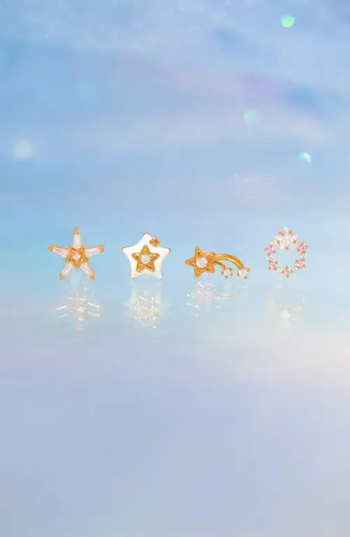 GIRLS CREW Twinkle Twinkle Set Of 4 Stud Earrings