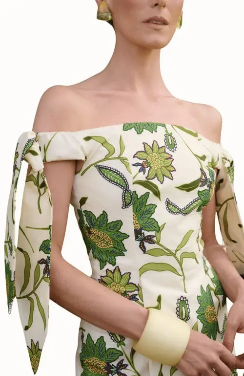 THE IQ COLLECTION Faceta Floral Print Midi Dress