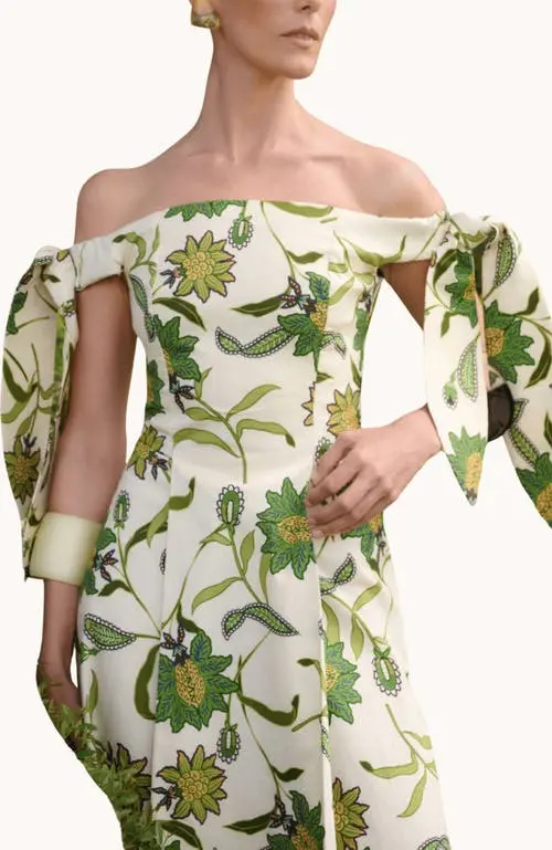 THE IQ COLLECTION Faceta Floral Print Midi Dress