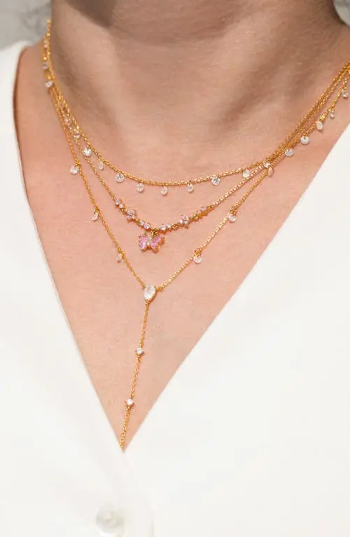 GIRLS CREW Dew You Cubic Zirconia Drop Necklace