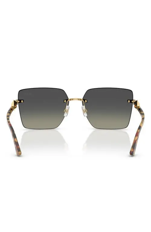 JIMMY CHOO 59mm Gradient Square Sunglasses - Gold/grey Gradient