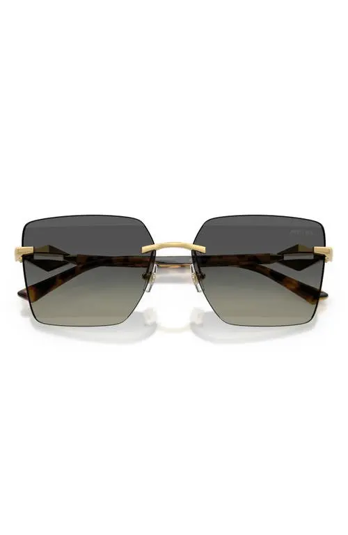 JIMMY CHOO 59mm Gradient Square Sunglasses - Gold/grey Gradient