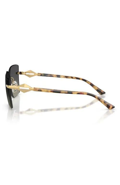 JIMMY CHOO 59mm Gradient Square Sunglasses - Gold/grey Gradient