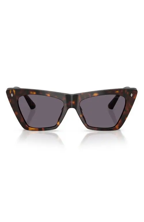 JIMMY CHOO Cat Eye Sunglasses - Havana/violet