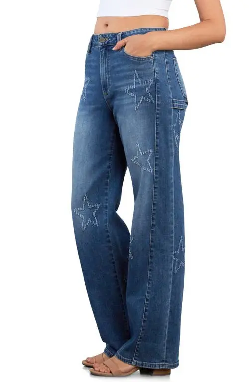 HINT OF BLU Star Bootcut Jeans - Fresh Denim