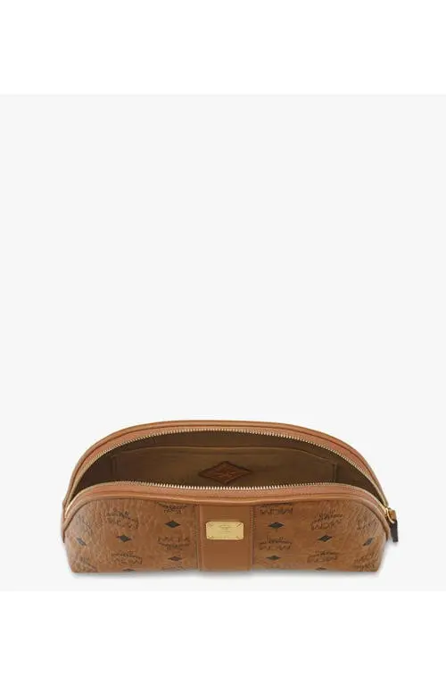 Mcm Aren Cosmetic Pouch In Visetos