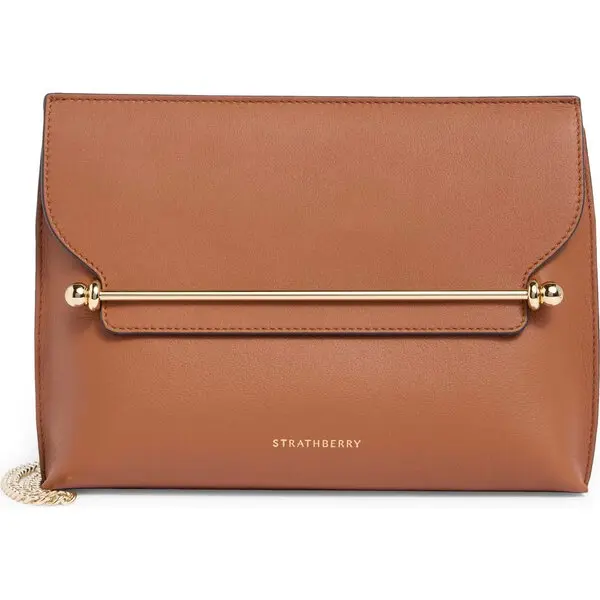 Strathberry Stylist Clutch Bag - Chestnut