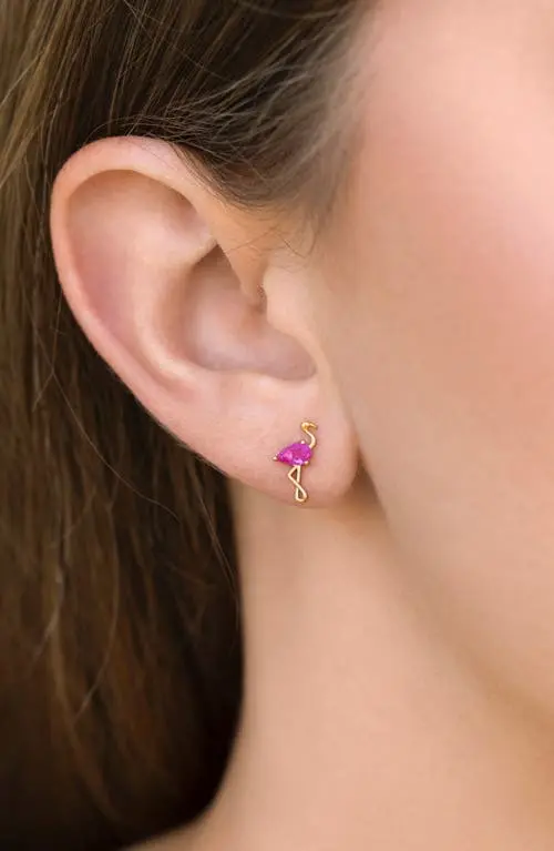 GIRLS CREW Flamingo Stud Earrings
