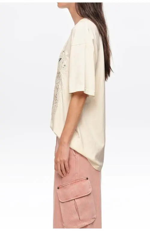 Bimba Y Lola Tonal Logo Embroidered T-shirt