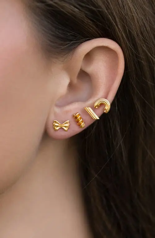GIRLS CREW Al Dente Pasta Set Of 4 Stud Earrings
