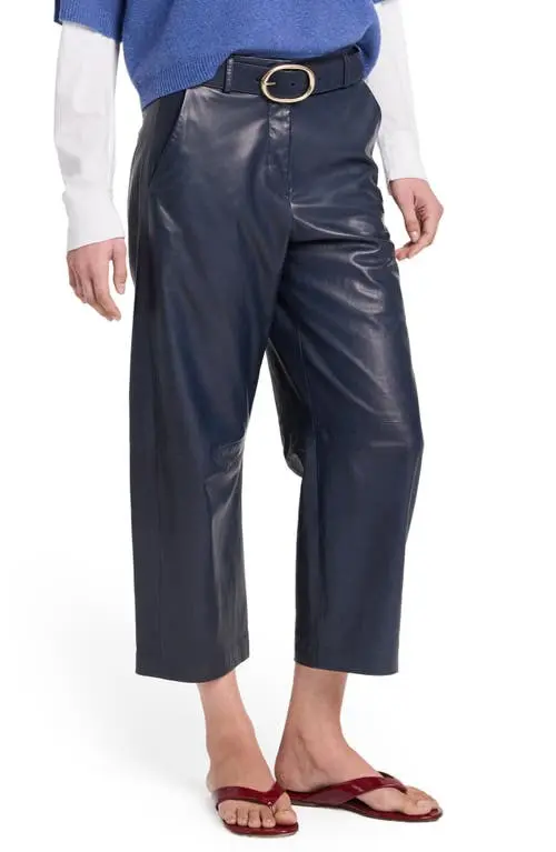 TWP Slouchy Boyfriend Crop Leather Pants