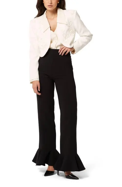 SEÑORITA Maria Embroidered Cropped Bolero Jacket - White