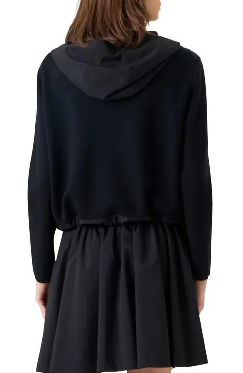 Akris Stretch Merino Wool Zip-up Hoodie