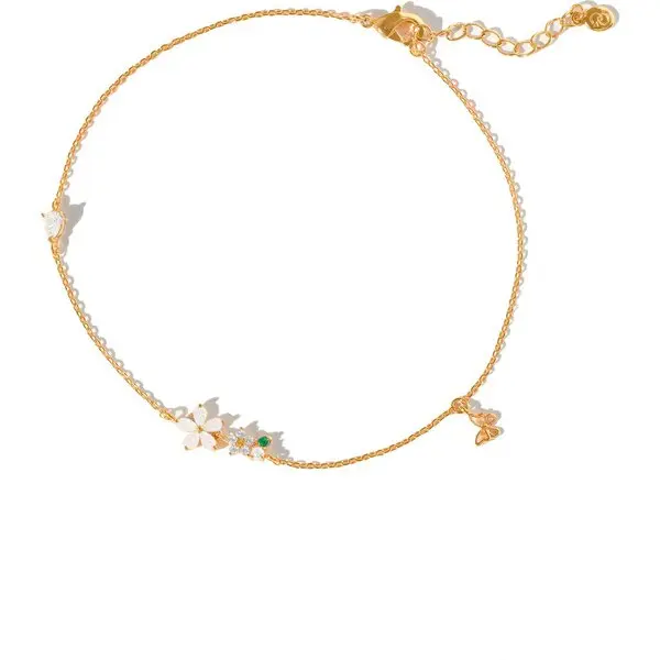 GIRLS CREW Butterfly Meadow Anklet - Gold