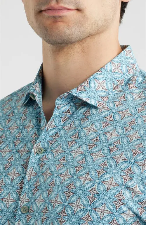 Tori Richard Sanganeri Cotton Shirt - Neptune