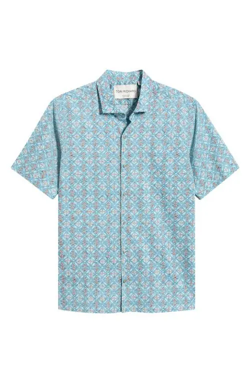 Tori Richard Sanganeri Cotton Shirt - Neptune