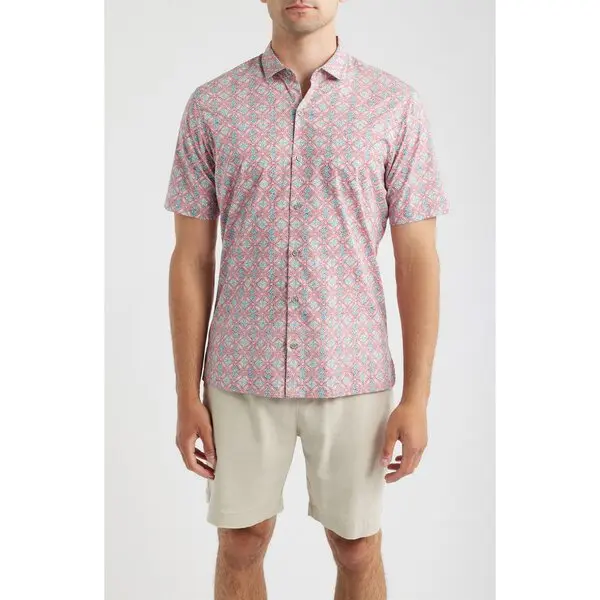 Tori Richard Sanganeri Cotton Shirt - Tomato