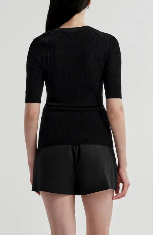 A.L.C. Fawn Lace-up Ribbed Top