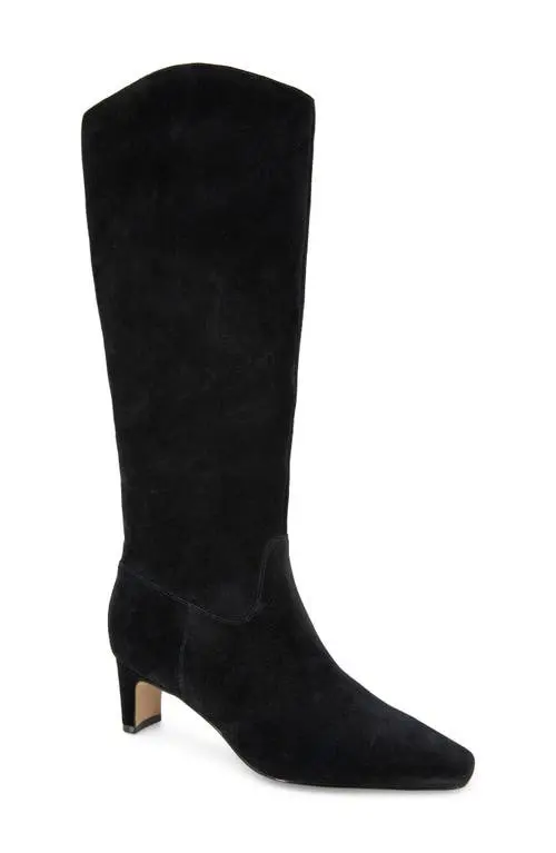 Splendid Jack Knee High Suede Boots - Black