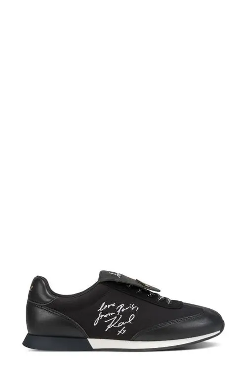 Karl Lagerfeld Paris Midwood Embroidered Lace-up Sneaker