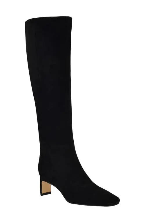 Calvin Klein Caterine Knee High Boot - Black Suede