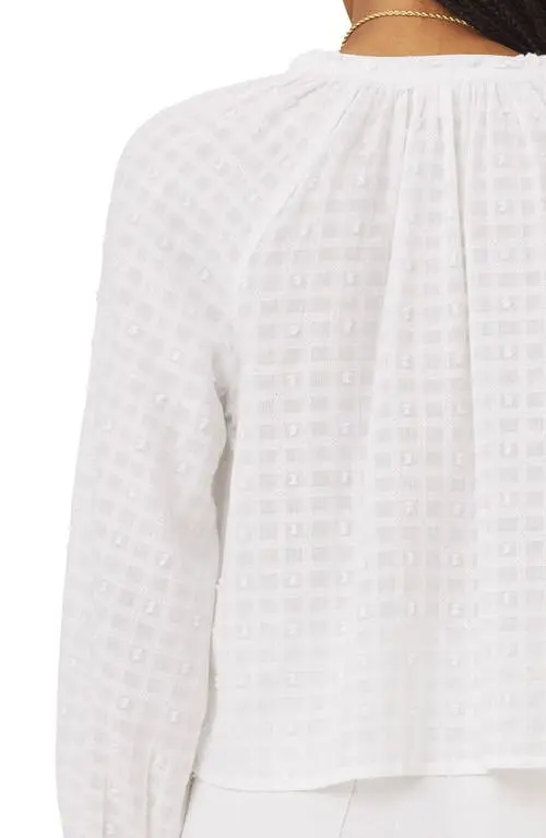 Splendid Fleur Clip Dot Tie Front Top