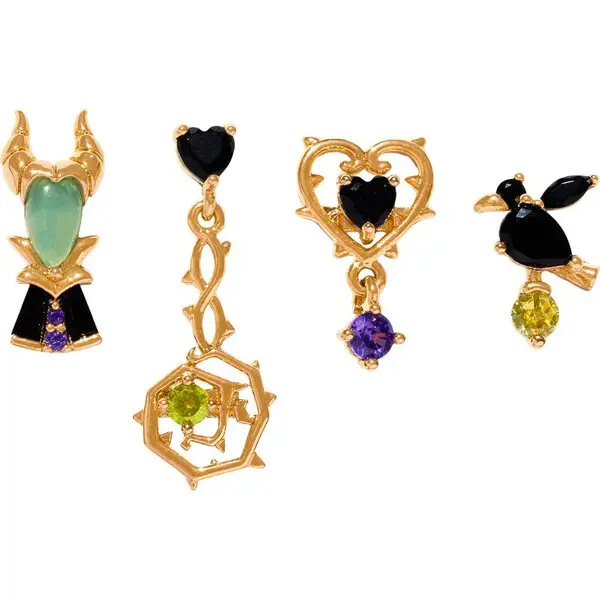 GIRLS CREW Disney Maleficent Stud Earring Set - Gold