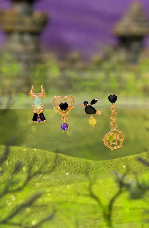 GIRLS CREW Disney Maleficent Stud Earring Set - Gold