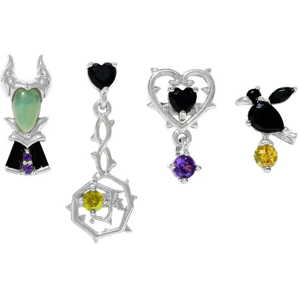 GIRLS CREW Disney Maleficent Stud Earring Set - Silver