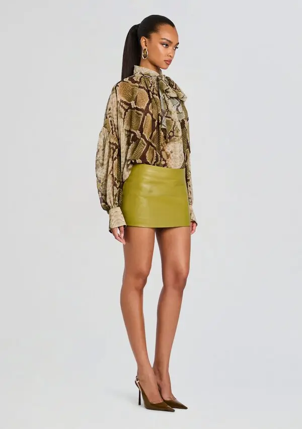 Retrofete Valerie Leather Skirt