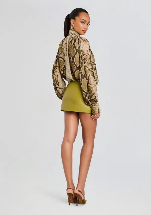 Retrofete Valerie Leather Skirt