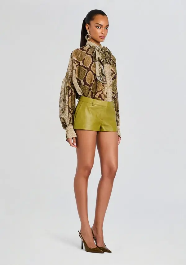 Retrofete Valesia Leather Short - Basil