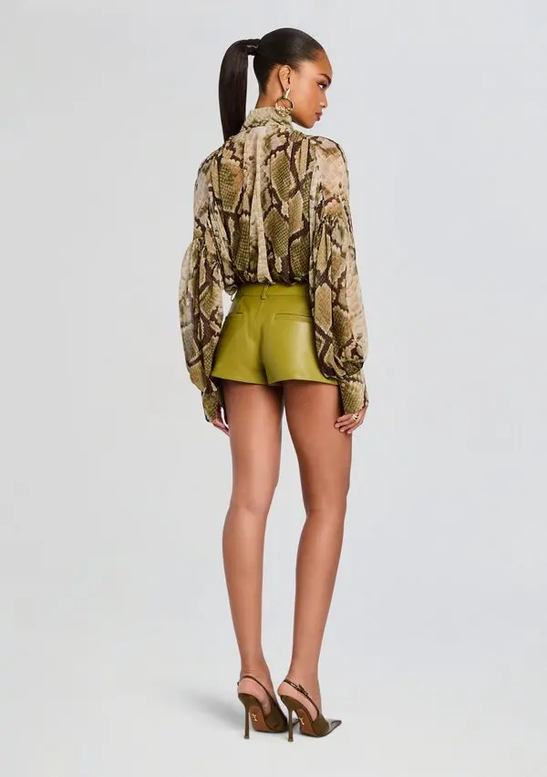 Retrofete Valesia Leather Short - Basil
